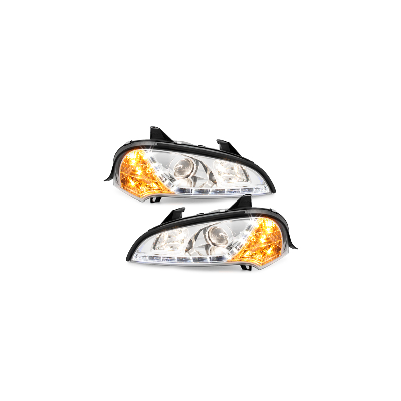 Phares DAYLINE Opel Tigra 94-00 avec feux diurne LED Chrome - SWO04GX