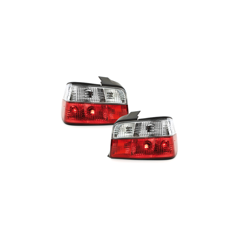 Feux arrière BMW E36 Berline rouge/cristal - RB11