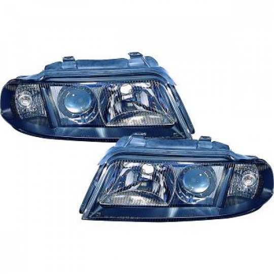 PHARES DESIGN, NOIR, H7/H7, RÉGL. ÉLECTR. AUDI A4,