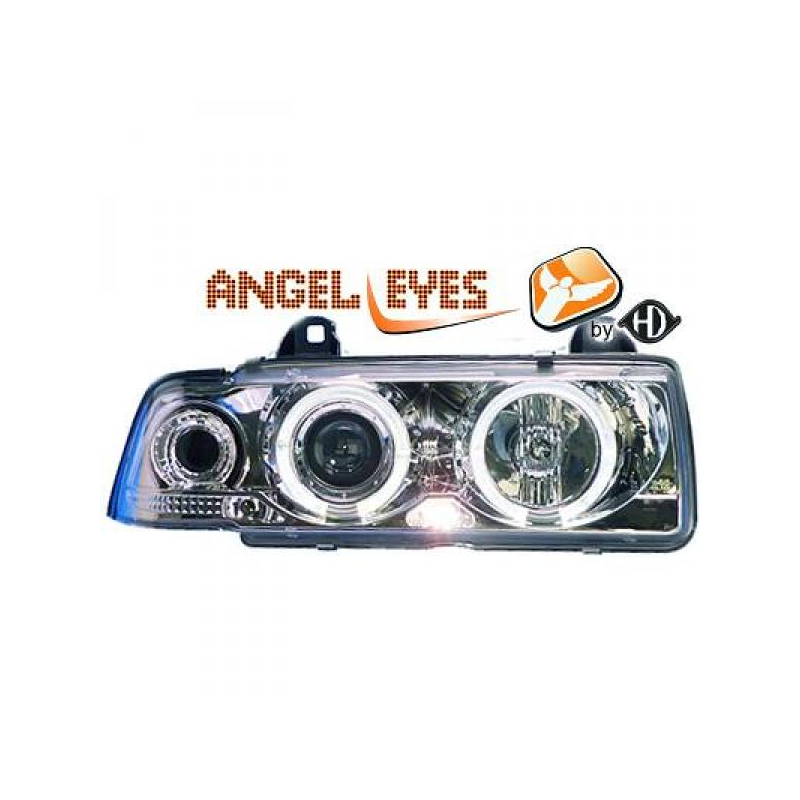 PHARES DESIGN, CHROME, AVEC CLIGN., BMW E36, BERLINE/TOURING