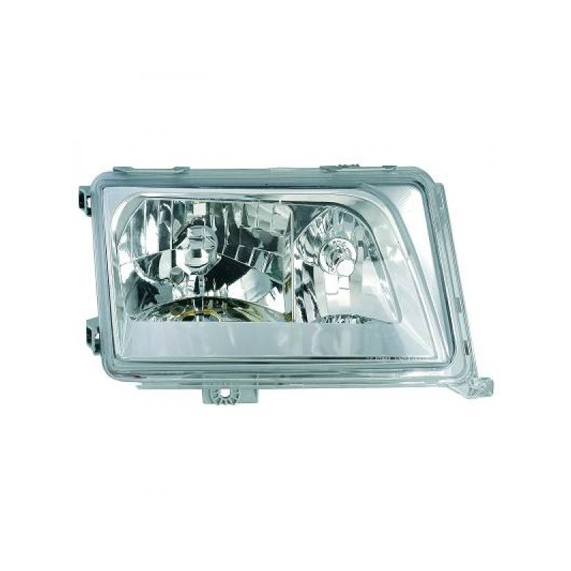 Kit Phares Design chrome, H4/H1, règl. pneum., anneaux Mercedes Classe ...