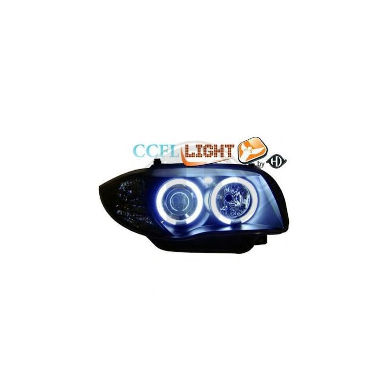 phares design angel eyes, CCFL Angel Eyes, noir, H7+H7 BMW E87,