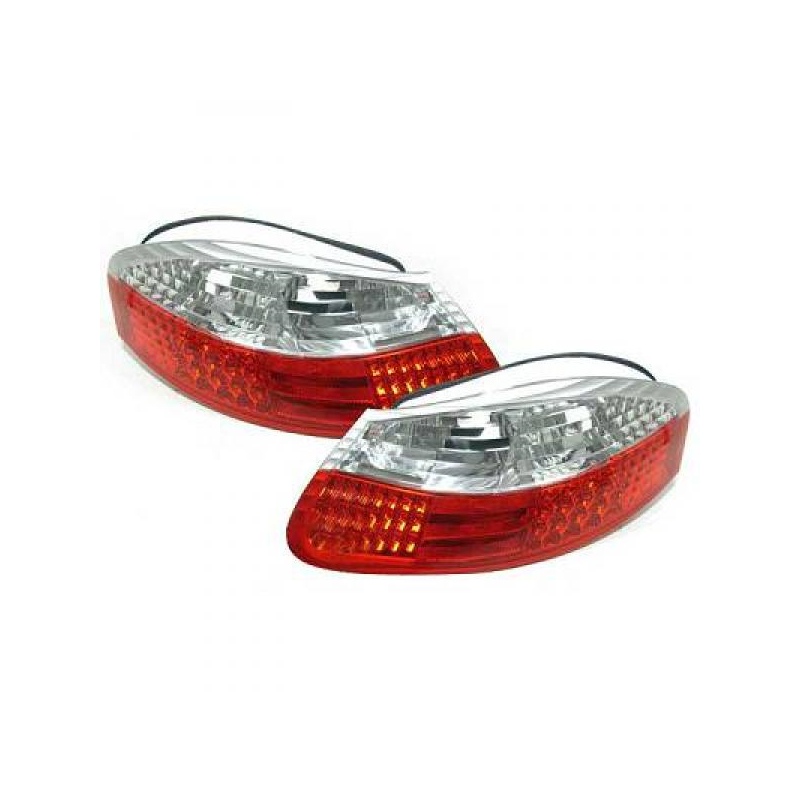 feux arrières Design rouge/blanc, LED BOXSTER,