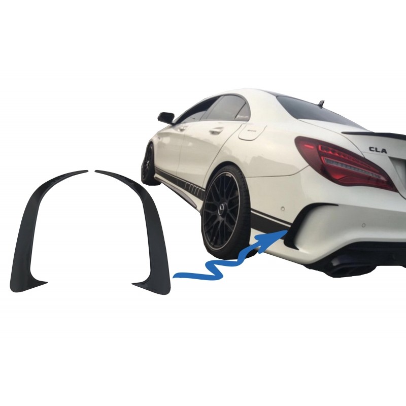 Rear Bumper Splitters Fins Side Vent Canards suitable for MERCEDES Benz ...