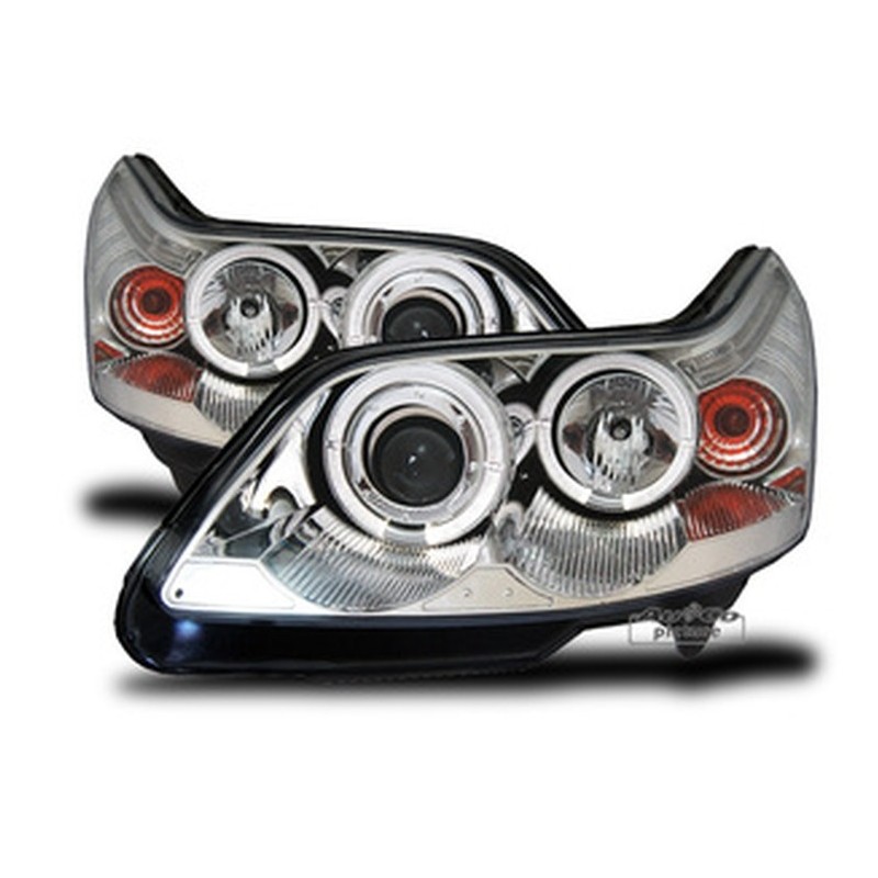 Projecteurs avec 2 Angel Eyes Citroen C4