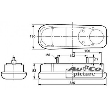 Feu Arrière gauche Renault Maxity / Nissan Cabstar F24