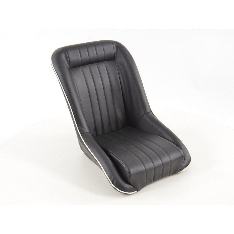 Sièges d'auto FK Classic, siège baquet complet au look rétro, noir et blanc