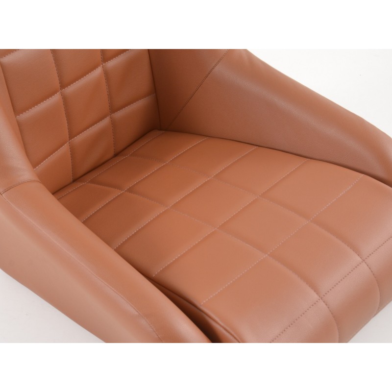 Sièges baquets complets FK Oldtimersitze Car au look rétro, marron clair