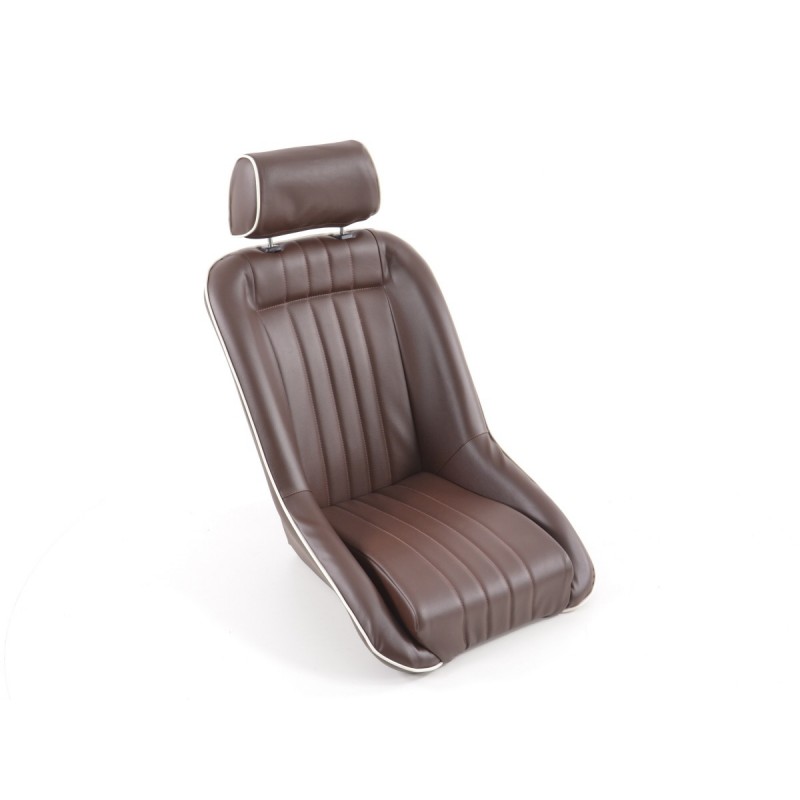 Sièges baquets complets FK Oldtimersitze Car au look rétro, marron ...