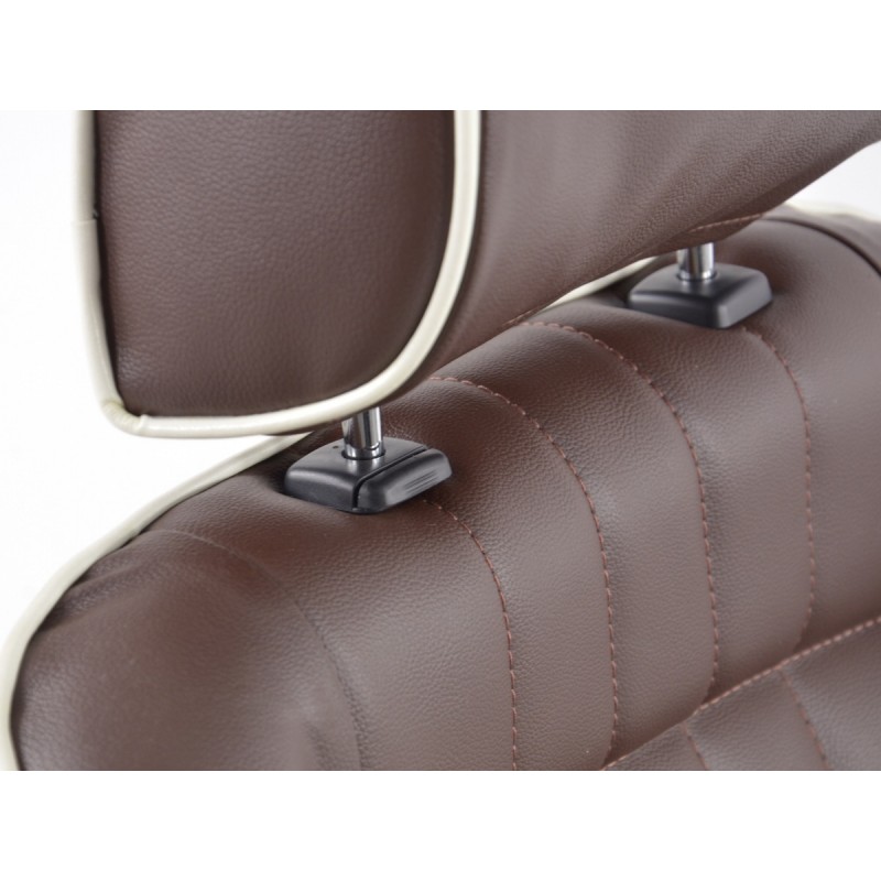 Sièges baquets complets FK Oldtimersitze Car au look rétro, marron ...