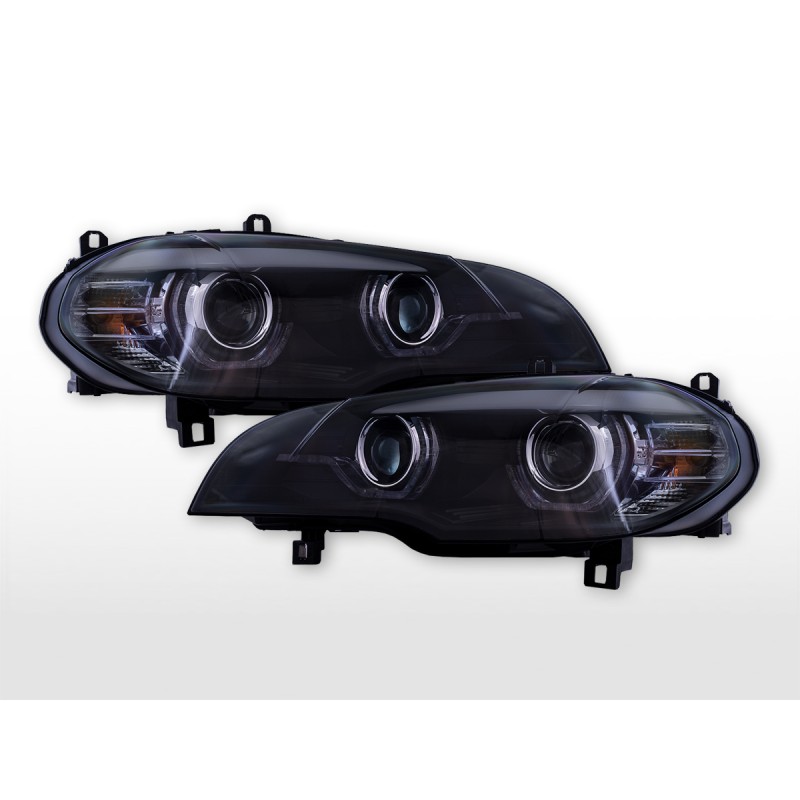 Kit de phares LED avec feux diurnes à LED et puce AFS BMW X5 E70 année ...