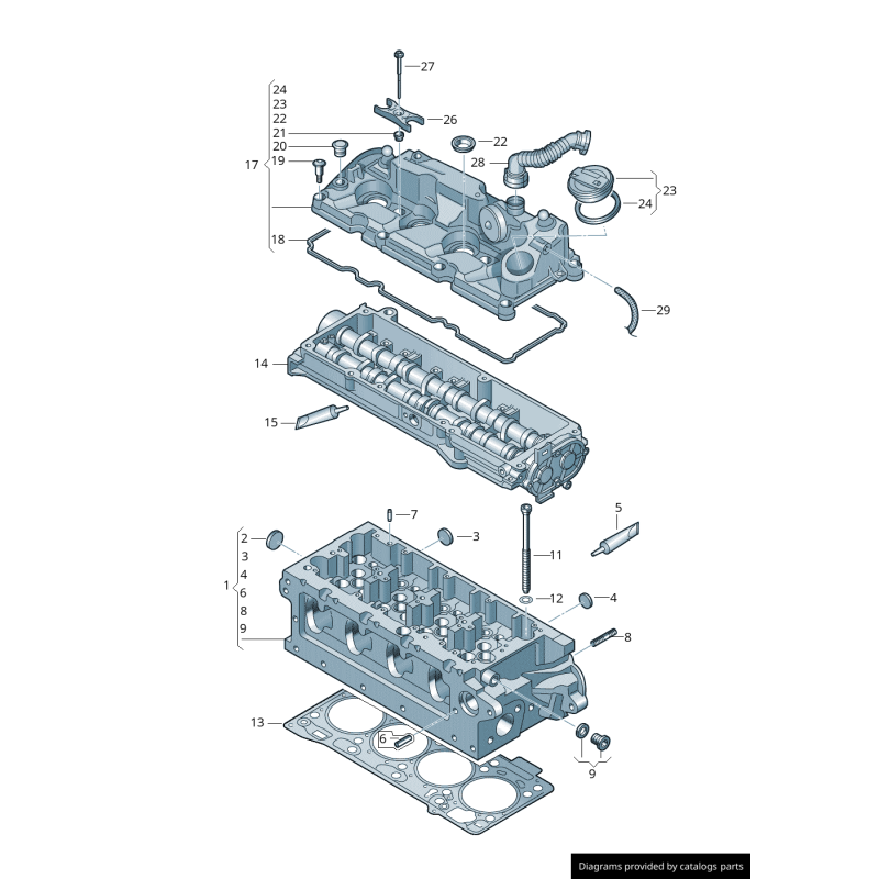 Couvercle de soupape VW/Audi 03L103469AD - Pièce d'origine