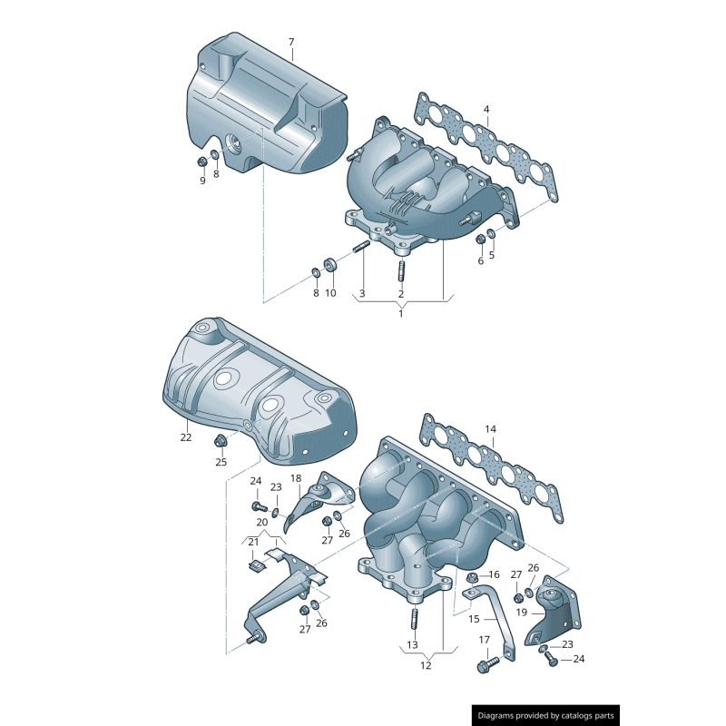 Joint Collecteur Échappement VW/Audi 058253039L - Pièce d'Origine