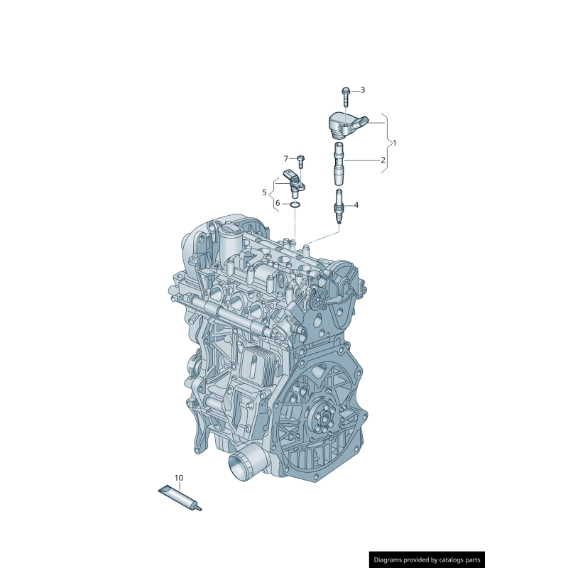 Connecteur de bougie d'allumage VW/Audi 04C905199E - Pièce d'origine