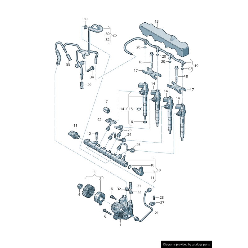 Plaque VW/Audi 04L130216 - Pièces d'origine