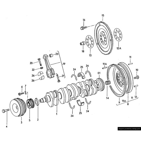 Pignon d'arbre à cames VW/Audi 034105263A - Pièce d'origine