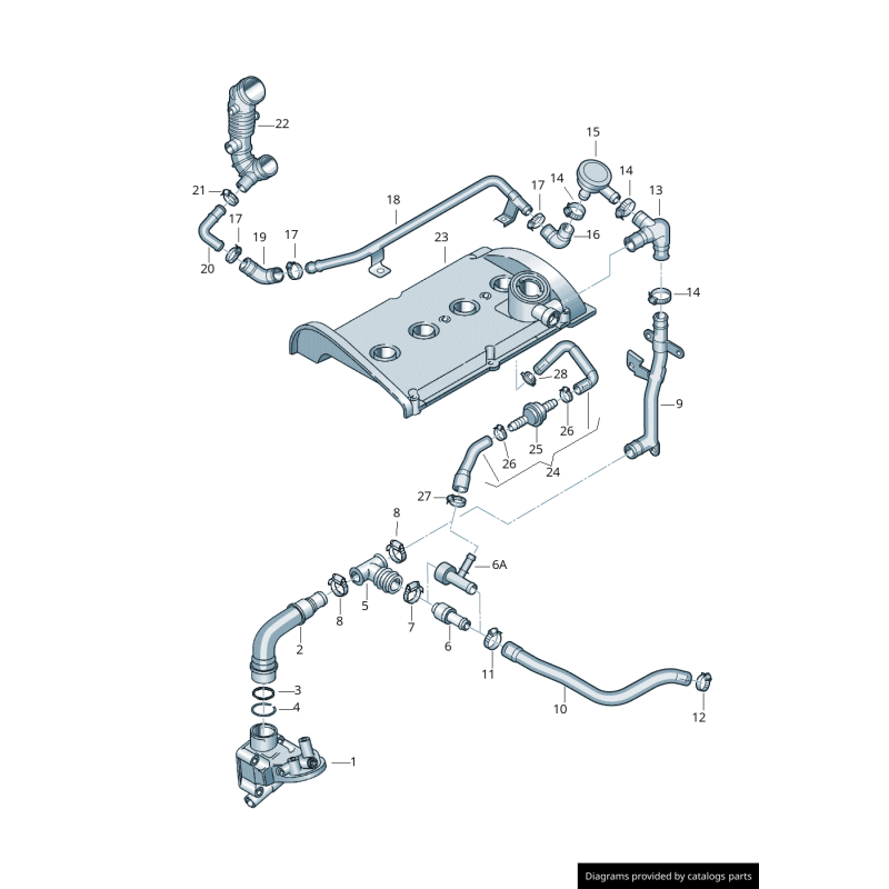 Valve de respiration (PCV) - Pièces d'origine VW/Audi 035103245G