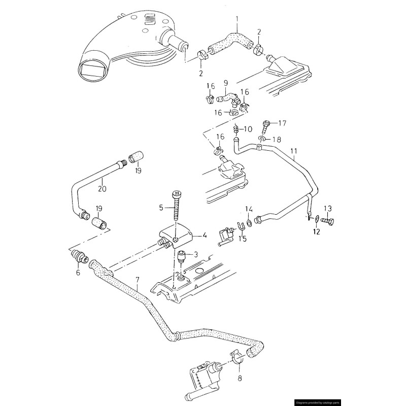 Tuyau de Carter VW/Audi 037103213B - Pièce d'Origine