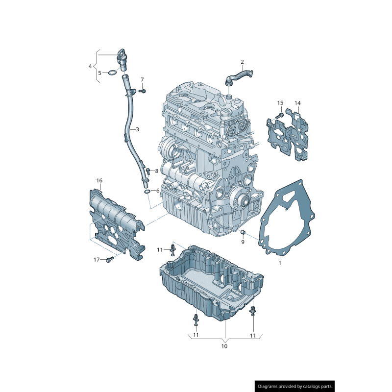 Goupille de verrouillage moteur Audi 03L115418A - Pièce d'origine