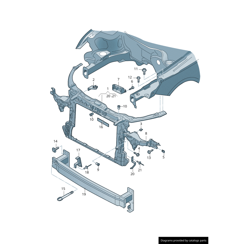 Support de fixation de support de phare avant gauche - Pièces d'origine ...