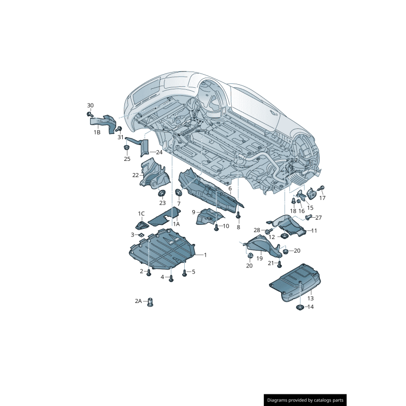 Isolation de sous-châssis moteur Audi 8J7825237