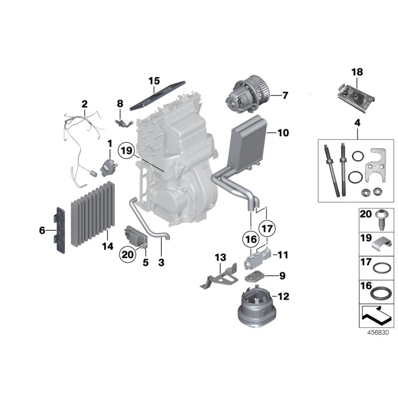 Actionneurs de volet de climatisation - Pièce d'origine BMW 64119319037