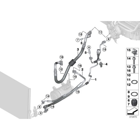 Capteur de pression de climatisation - Pièce d'origine BMW 64539181464