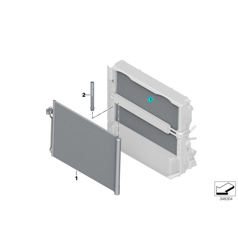 Condenseur d'air - Pièce d'origine BMW 64509239944