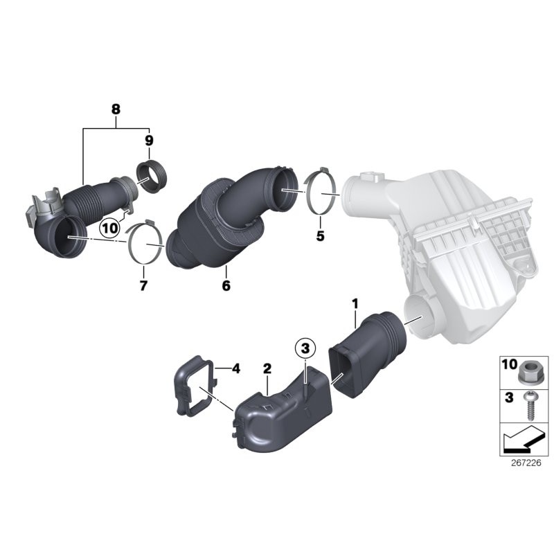 Conduit d'air - Pièce d'origine BMW 13717612094
