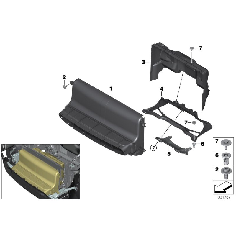 Conduit d'air - Pièce d'origine BMW 51747296811