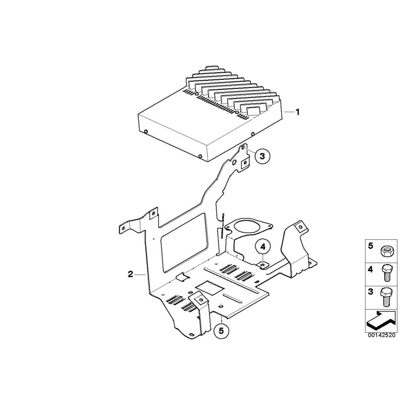 Amplificateur système Hifi E93 - Pièce d'origine BMW 65122622679