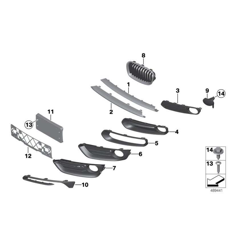 Pare-chocs avant - Garniture inférieure du spoiler - Pièce d'origine ...