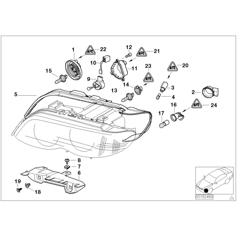 Ampoule de phare - Pièce d'origine BMW 63217160785